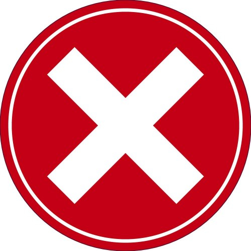 Buy NMC ISO472AP50, Red X, Label, 4x4, Adhesive Backed Vinyl - Mega Depot