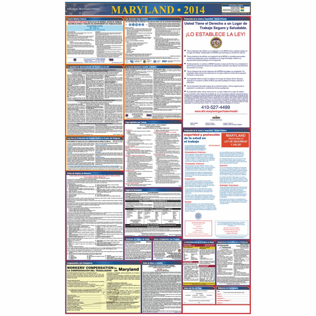 Buy NMC LLPS-MD, Labor Law Poster - Mega Depot