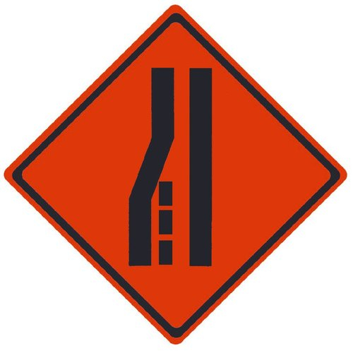 Buy NMC RUR3615, Traffic Sign "Merge Right Symbol", 36" x 36" - Mega Depot