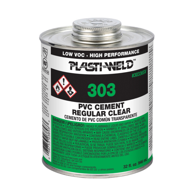 Buy Oatey 30336SV, 303 Series Plasti-Weld PVC Regular Clear Cement, 32 ...