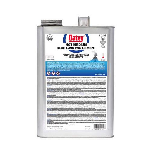 Buy Oatey 32164, PVC Blue Lava Hot Medium Blue Cement, Gallon, (Pack of ...