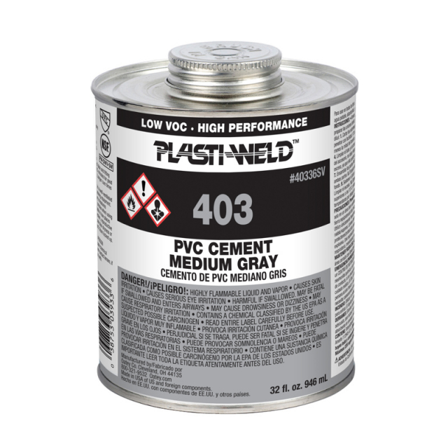 Buy Oatey 40336SV, Gray Medium Body PVC Cement Qt Plastiweld Rule, 32 ...