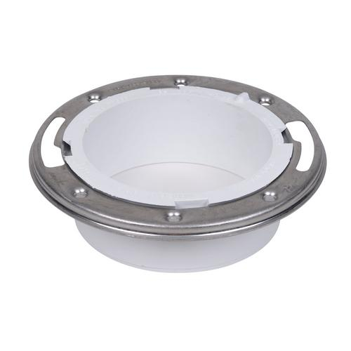 Buy Oatey 43499, 4" PVC Level Fit Closet Flange with Stainless Steel ...