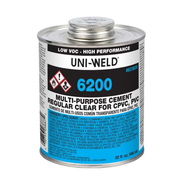 Buy Oatey 6236SV, 6200 Series Uni-Weld Multi Purpose Clear Cement, 32 ...