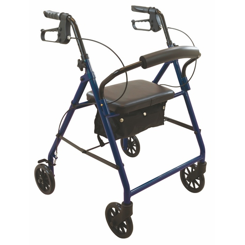 Buy Roscoe Medical RLS6BL, ProBasics Steel Rollator, 6" Wheel, Blue ...
