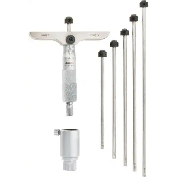 Buy SPI MS170105004, Mechanical Depth Micrometer, 0-150mm Range, 6 Rods ...