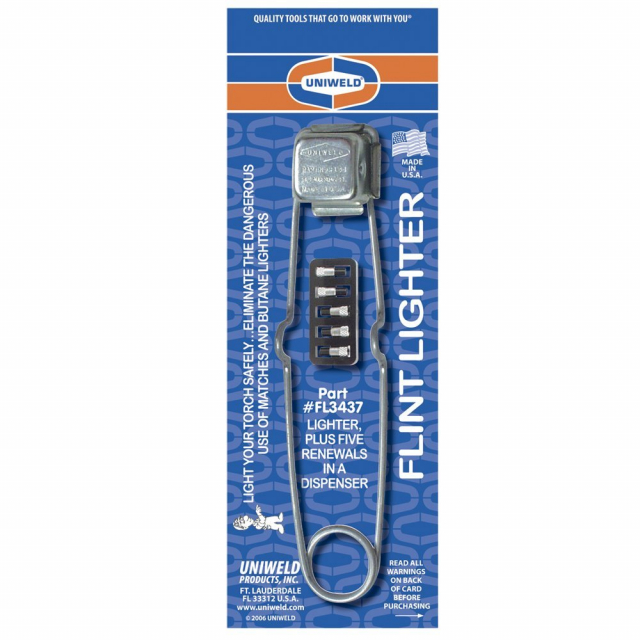 Buy Uniweld FL3437, Single Flint Lighter with 5 Single Flint Renewals ... Buy Uniweld FL3437, Single Flint Lighter with 5 Single Flint Renewals ...
