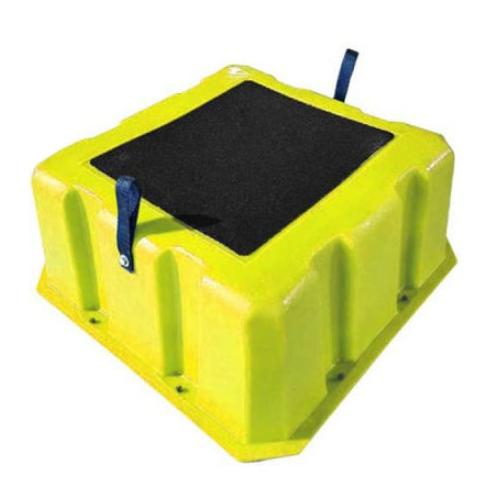 Buy US Roto Molding NST-1 Y, 25" x 25" x 10" Yellow 1 Step Nestable ...