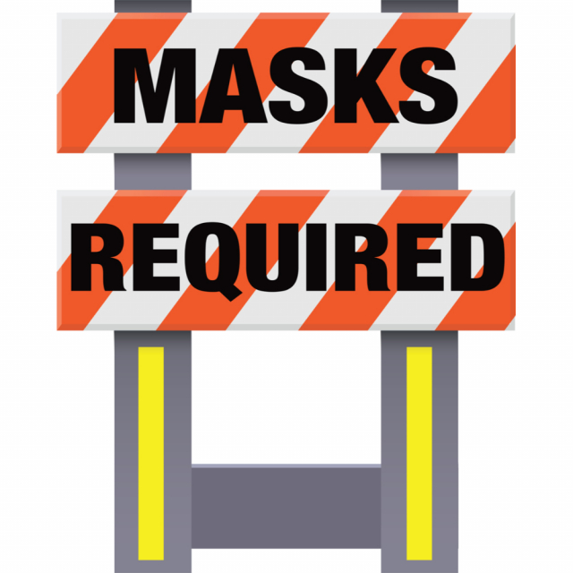 Buy Vestil FSB-3832-OR-018, Safety Barricade "Masks Required", Orange ...