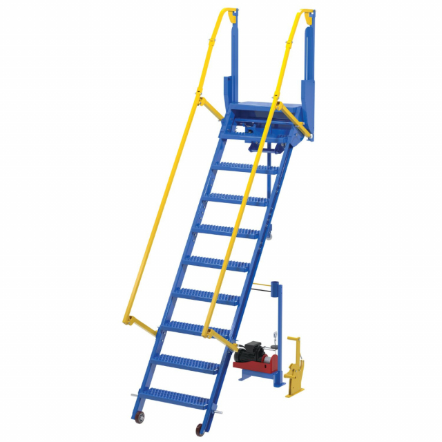 Buy Vestil LAD-FM-96-PSO, Steel Folding Mezzanine Ladder, 96" Height ...