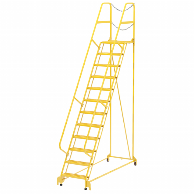 Buy Vestil LAD-MM-12-G-YL, Steel Maintenance Ladder, Grip Strut, 12 ...