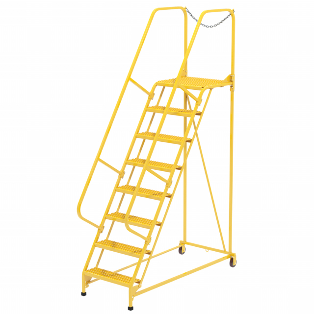 Buy Vestil LAD-MM-8-G-YL, Steel Maintenance Ladder, Grip Strut, 8 Step ...
