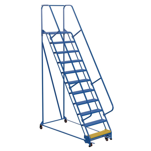 Buy Vestil LAD-PW-26-12-G, Portable Ladder, Grip Strut, 12 Steps, Blue ...
