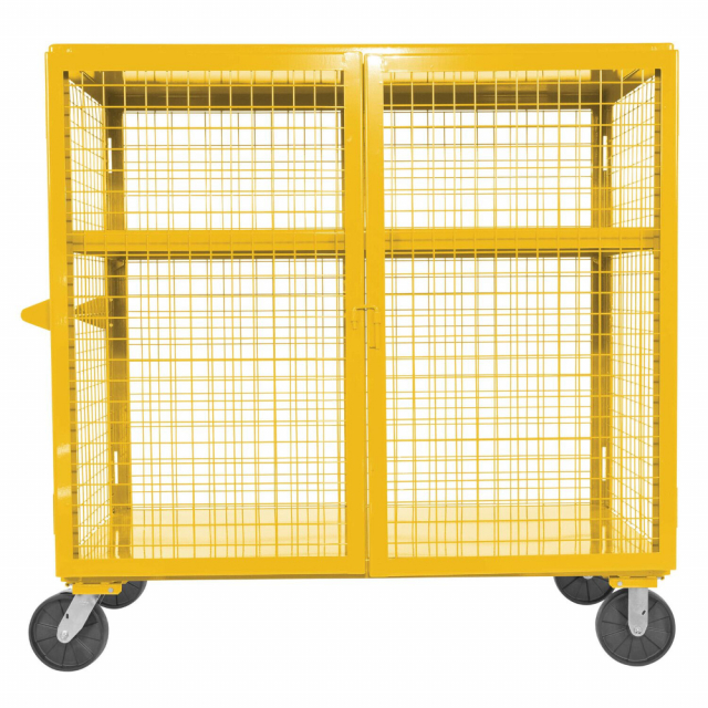 Buy Vestil SCW-XM-3060-YL, Welded Expanded Metal Security Cart, Yellow ...