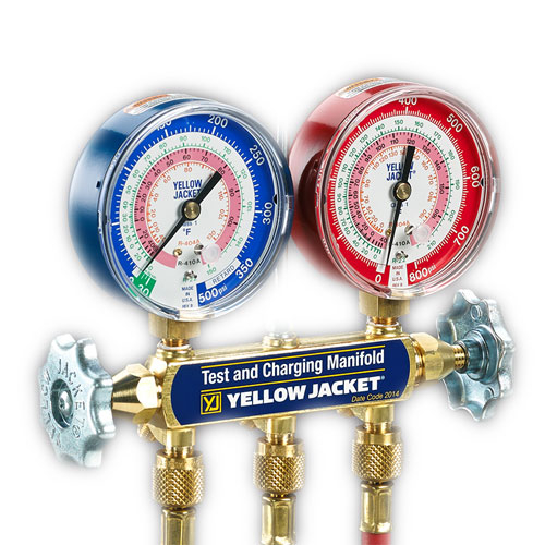 Buy Yellow Jacket 42201, Series 41 Manifold with 3-1/8" Gauges - Mega Depot