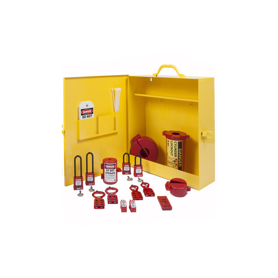 LOTO Safety Equipment QWORK Lockout Tagout Safety Box - 12 Slot Group ...